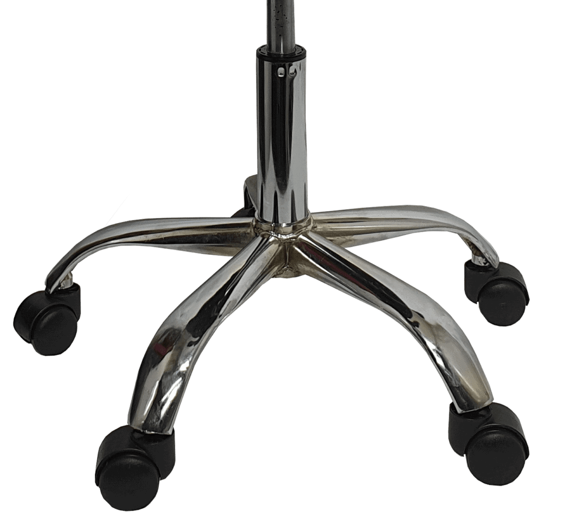 BS2 Adjustable Height Revolving Stool/Chair (Bold Black, Chrome Base ...