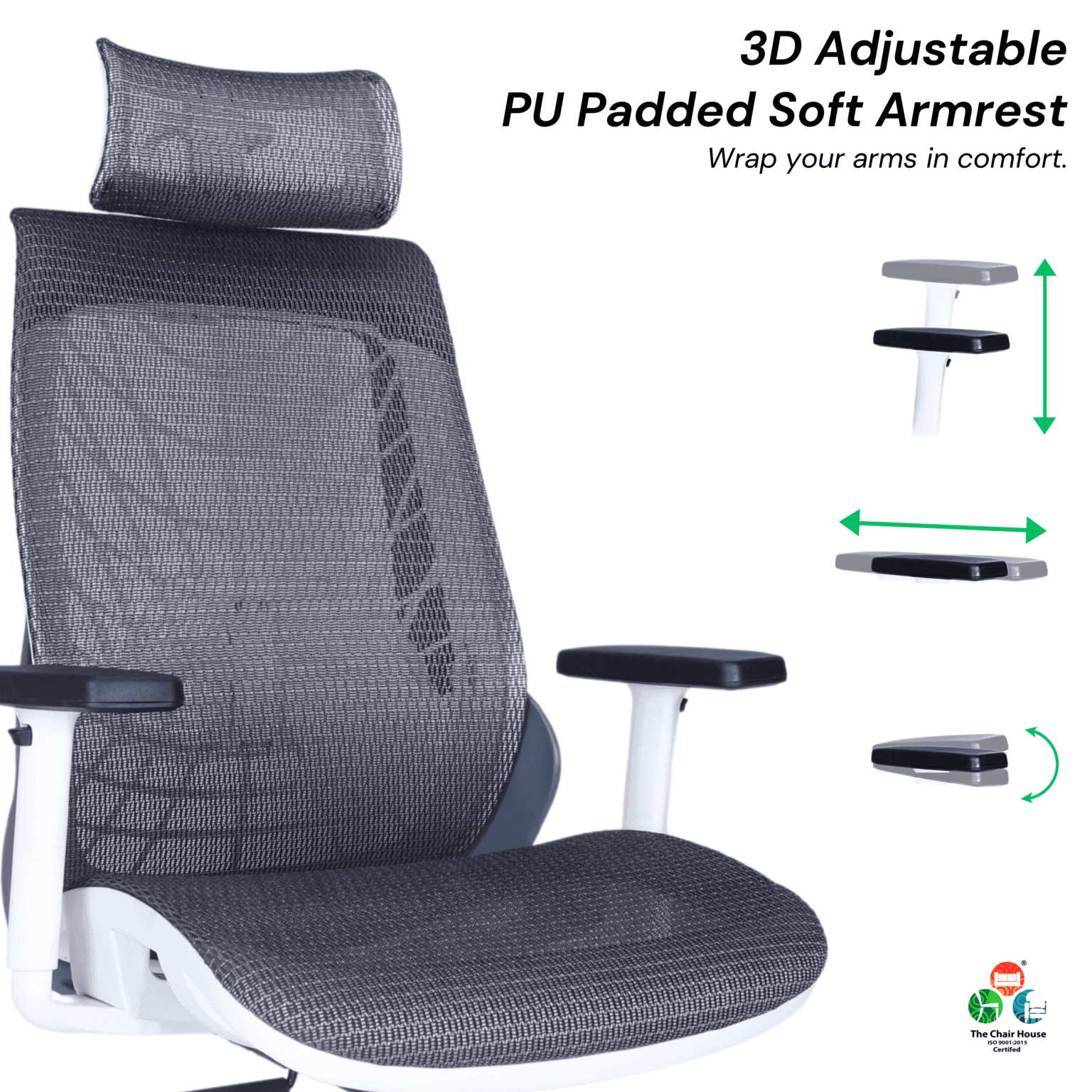 C125 - Zooper Hight Back Ergonomic Chair || Office & Home Chair (Grey ...