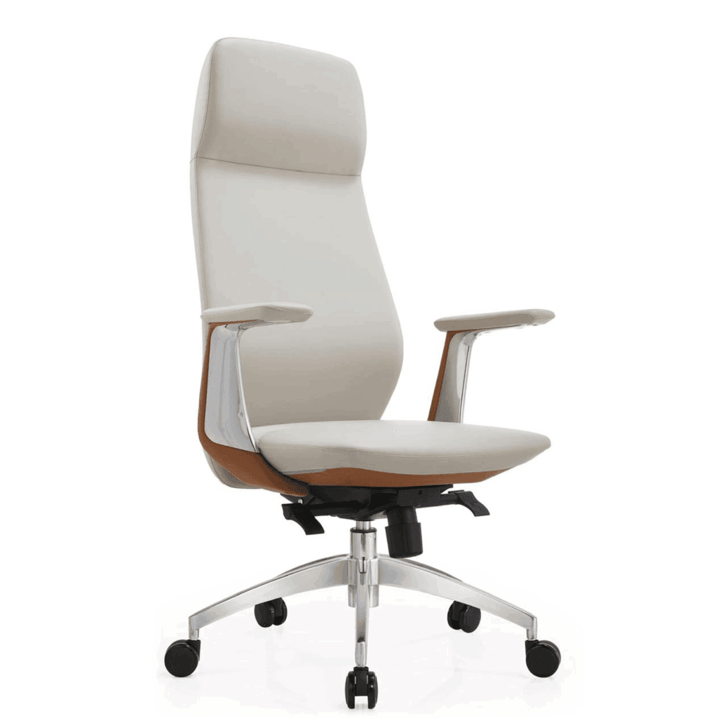 Brivon High Back Chair with 3-Layer Cushion, Composite Leather Finish ...