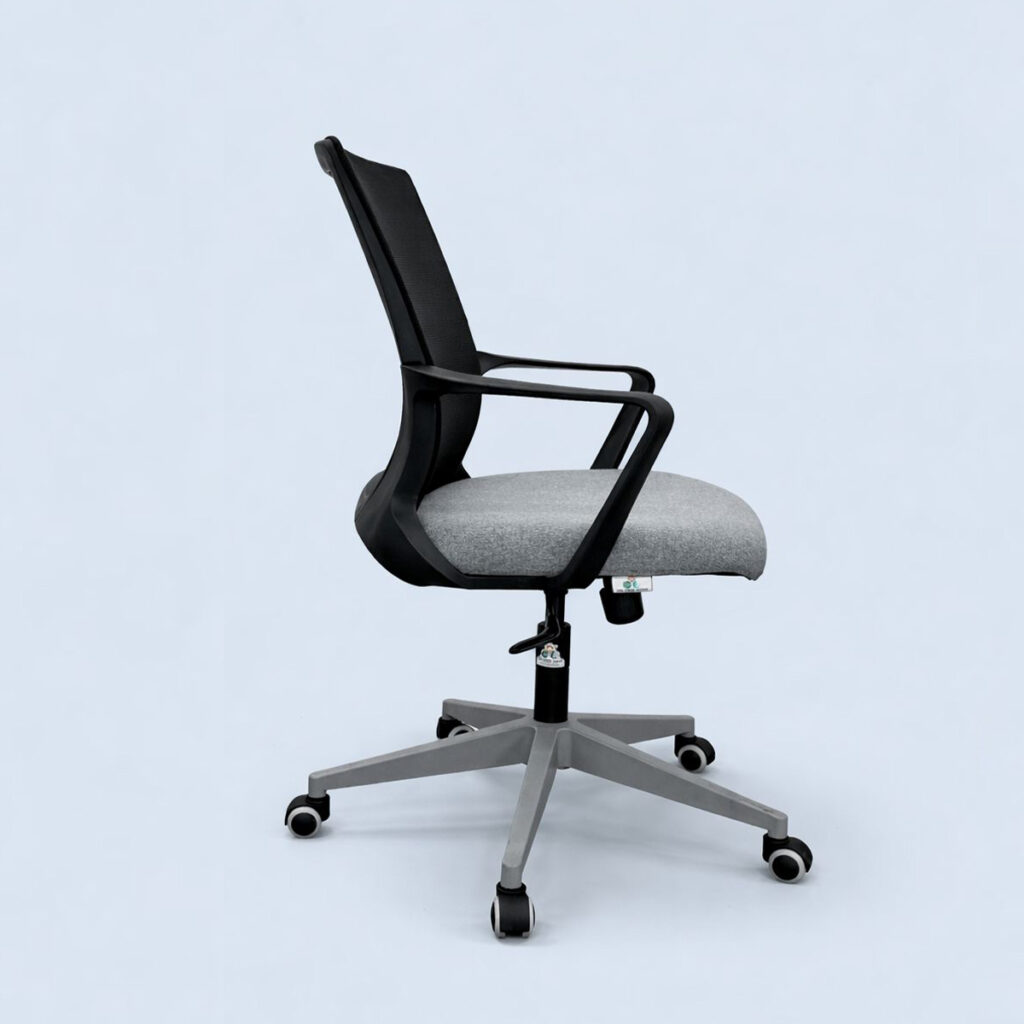 Ditto Medium Back Mesh Ergonomic Chair – Black Frame with Premium Grey ...